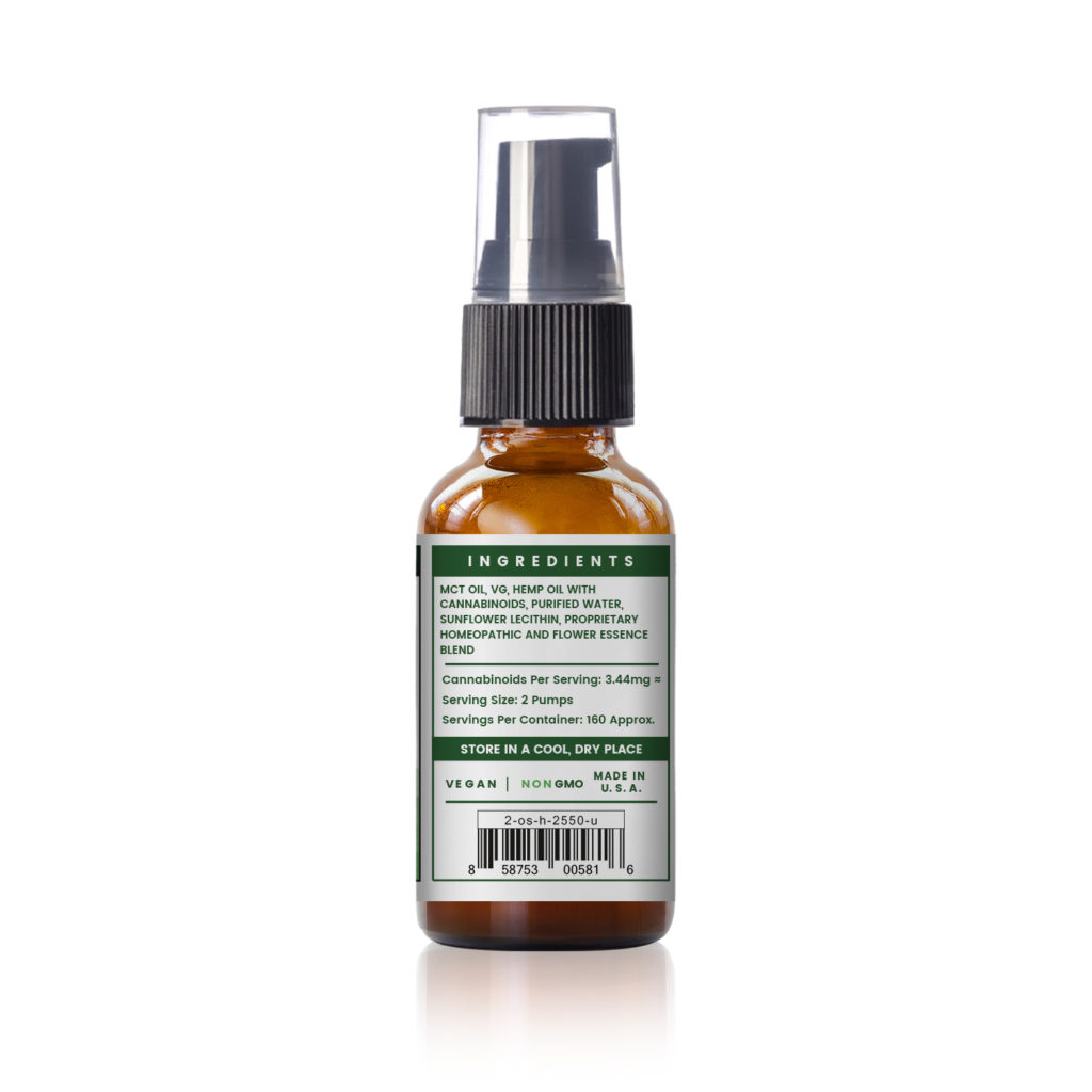CBD Oil Tincture - 2oz 550mg CBD - Full Spectrum Hemp Derived CBD Oil
